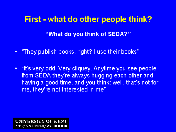 First - what do other people think?